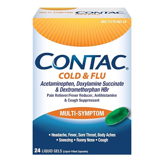 Amazon.com: Contac Cold & Flu Medicine, Powerful, Multi-Symptom Relief ...