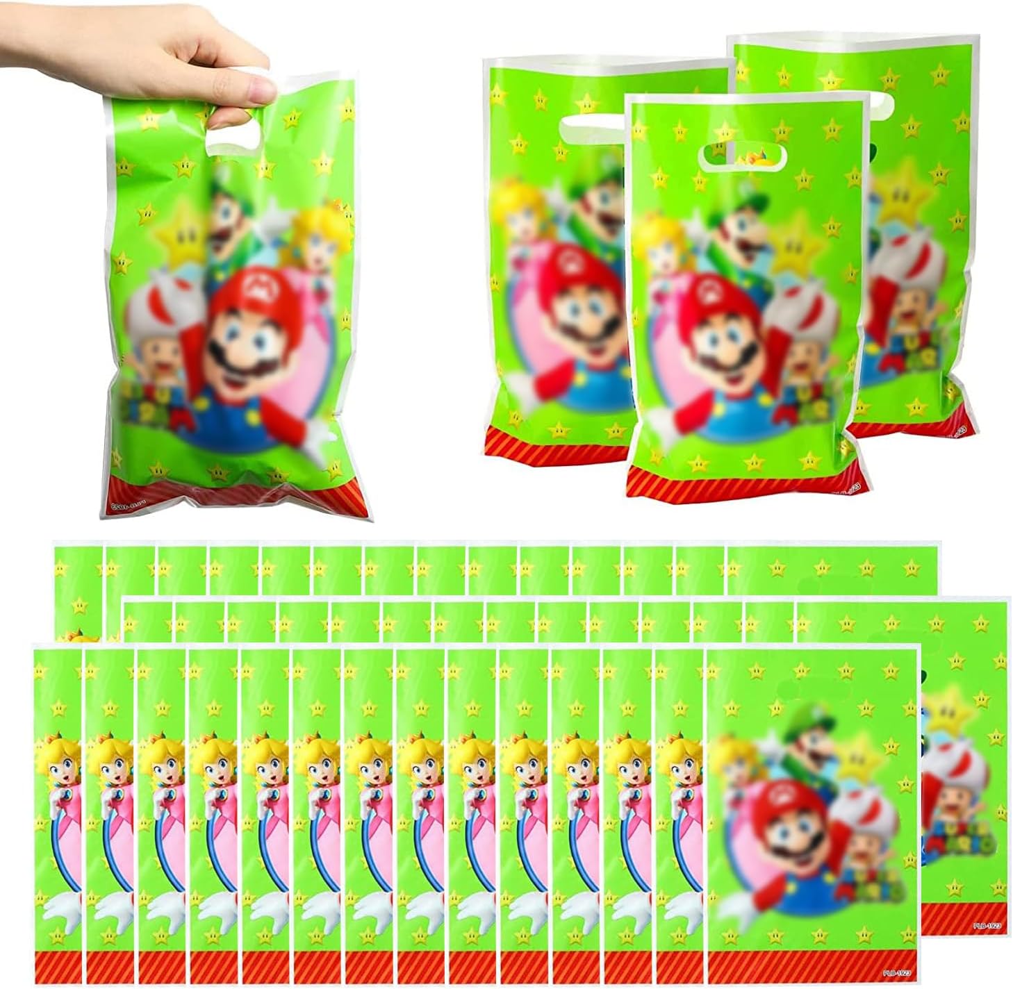 Super Mario Party Bags, Gift Bags, Pack of 50 Bags, Party Bags ...