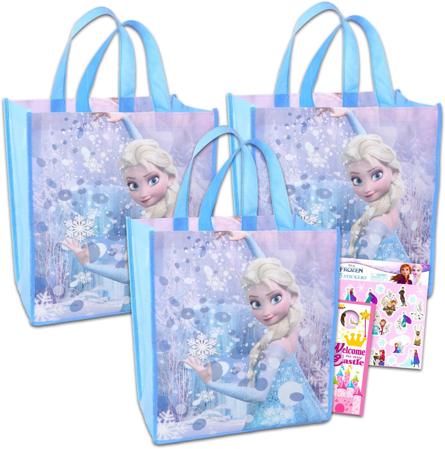 Amazon.com: Disney Frozen Movie Character Tote Bags (Elsa and Anna ...