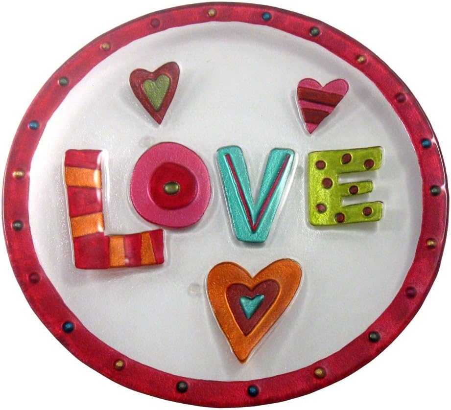 Amazon.com | Glass Fusion Love Serving Plate: Dinner Plates: Platters