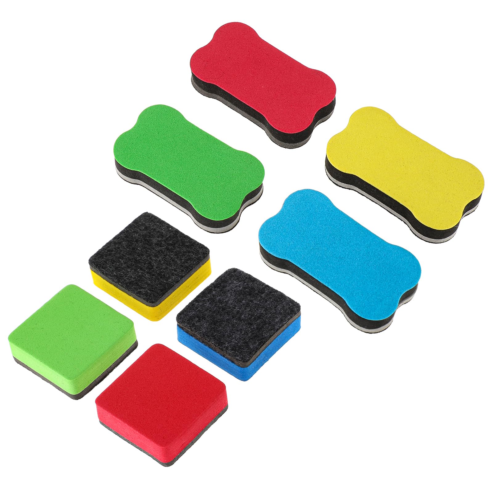 Dimeho 8 Pcs Dry Erase Erasers Magnetic Whiteboard Cleaner Pads ...