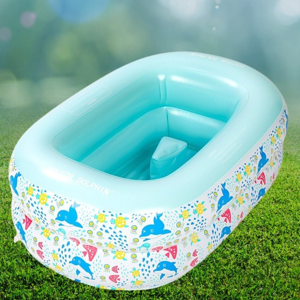 Buy ToyMagic AquaBub Dolphin Rectangular Inflatable Bathtub|Swimming ...