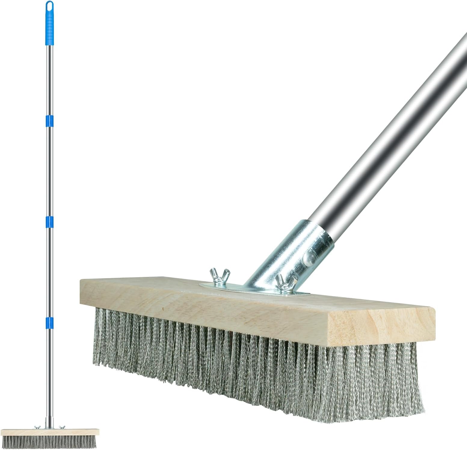 Amazon.com: LIGEAROW Steel Brooms, 2PCS 11.8" Wire Broom Brush with ...