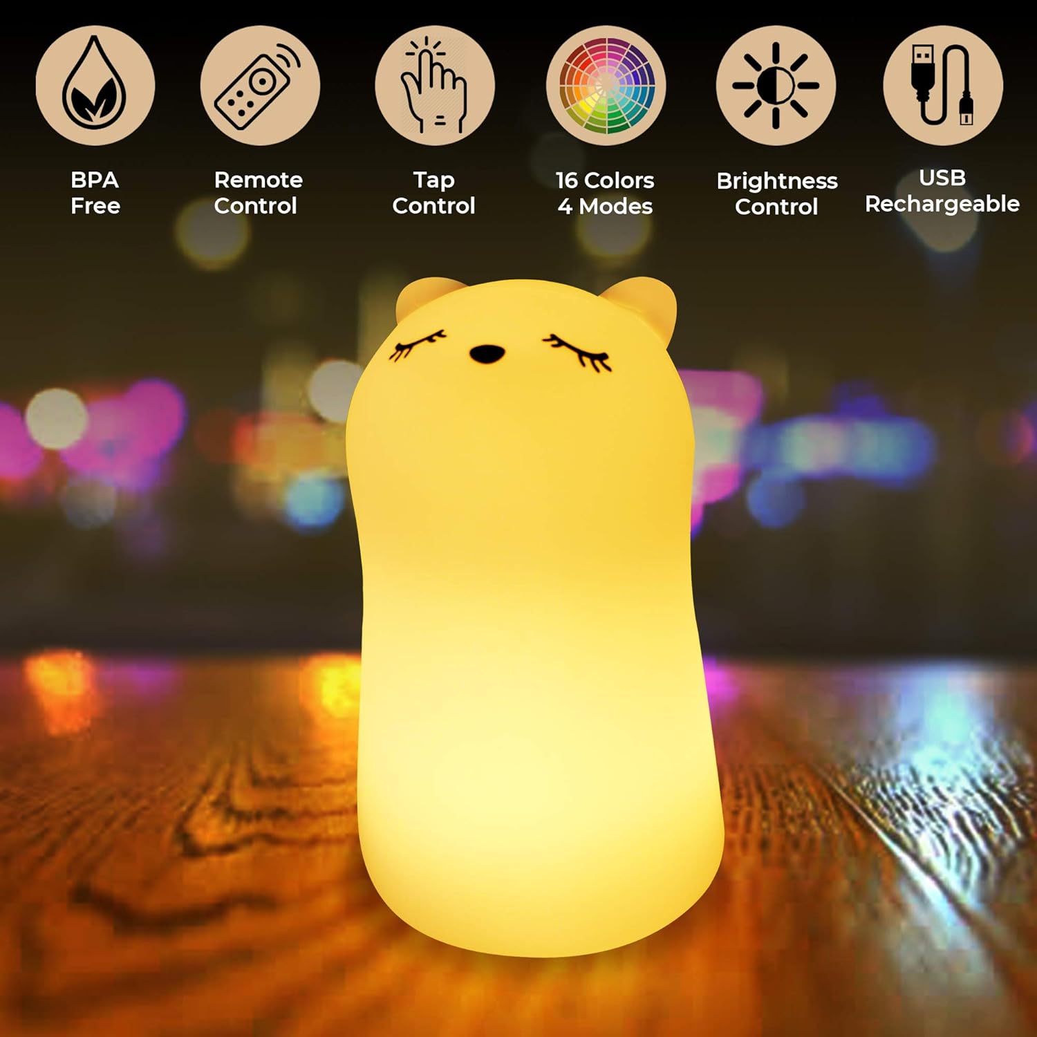Buy Cute Squishy Kitty Night Light - Silicon Elegant Kitten Pets ...