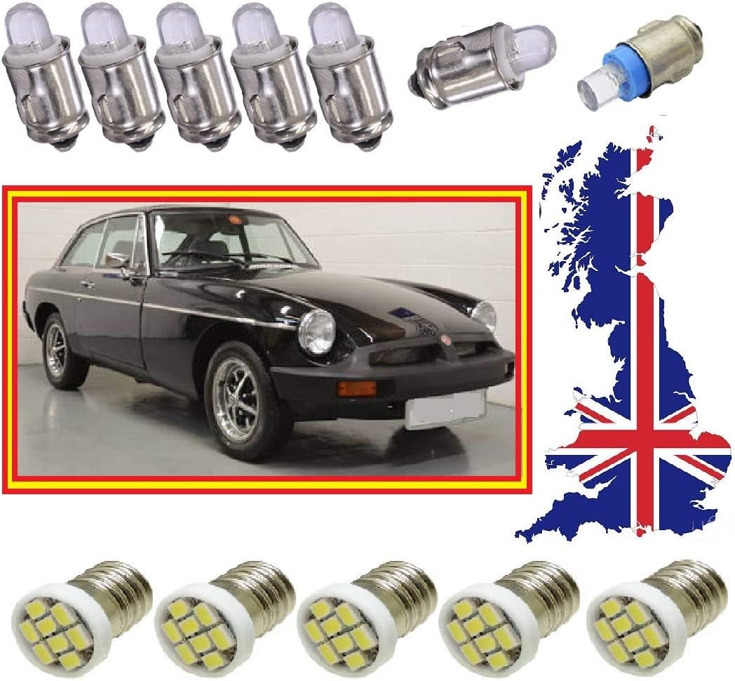 12 x MGB MGBGT Rubber Bumper LED DASHBOARD LIGHT BULB UPGRADE >> SMITHS ...