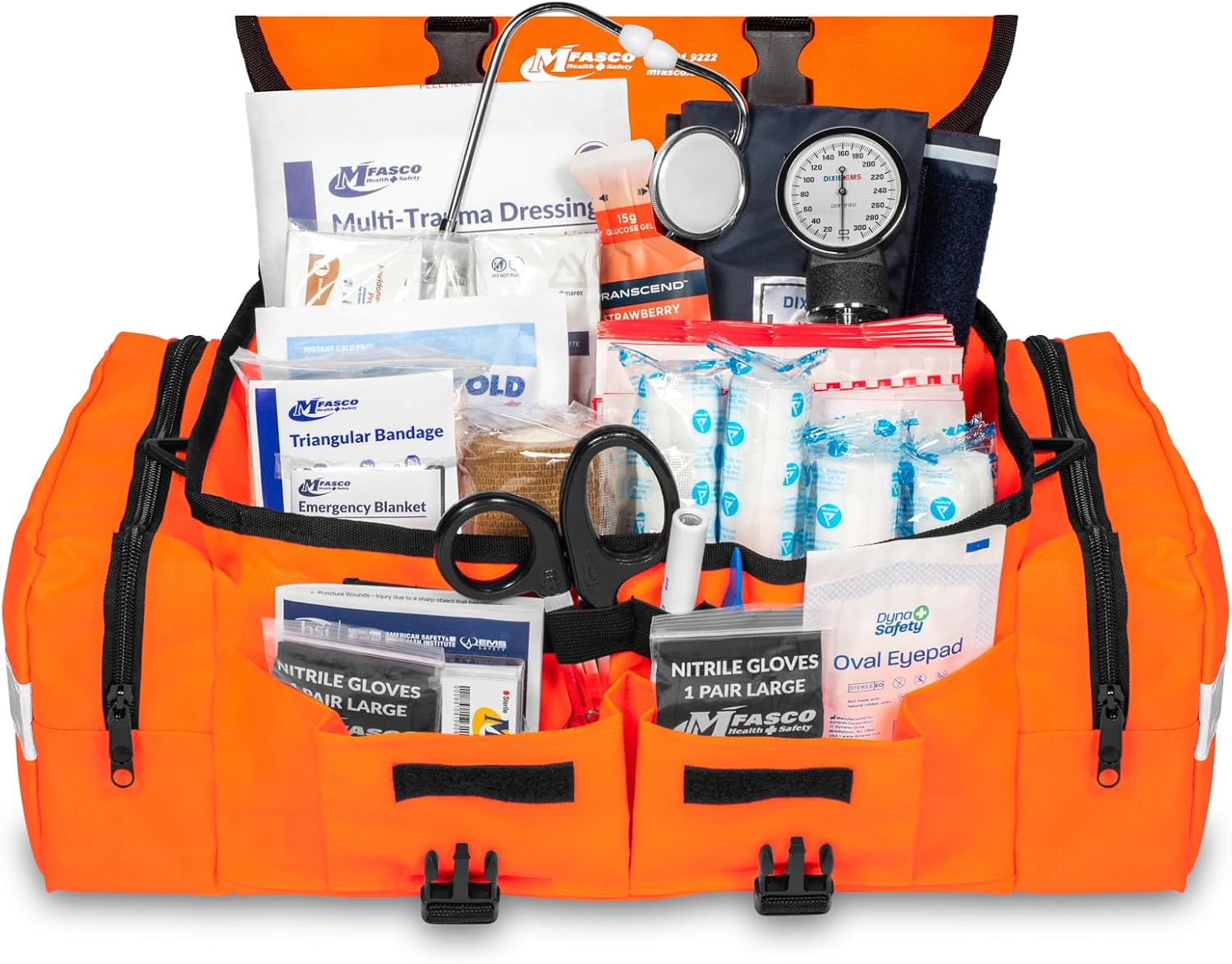 Amazon.com: MFASCO First Aid Kit - Fully Stocked Portable Reflective ...
