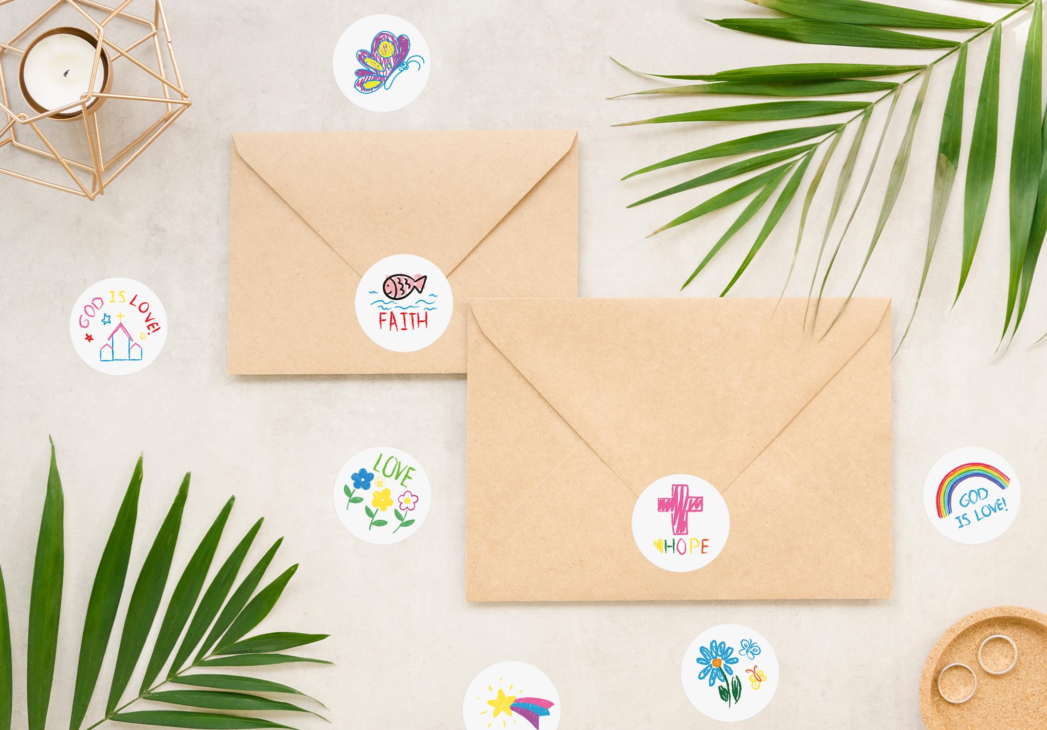 Snapklik.com : 1000pcs Christian Religious Cartoon Sticker Rolls, 16 ...