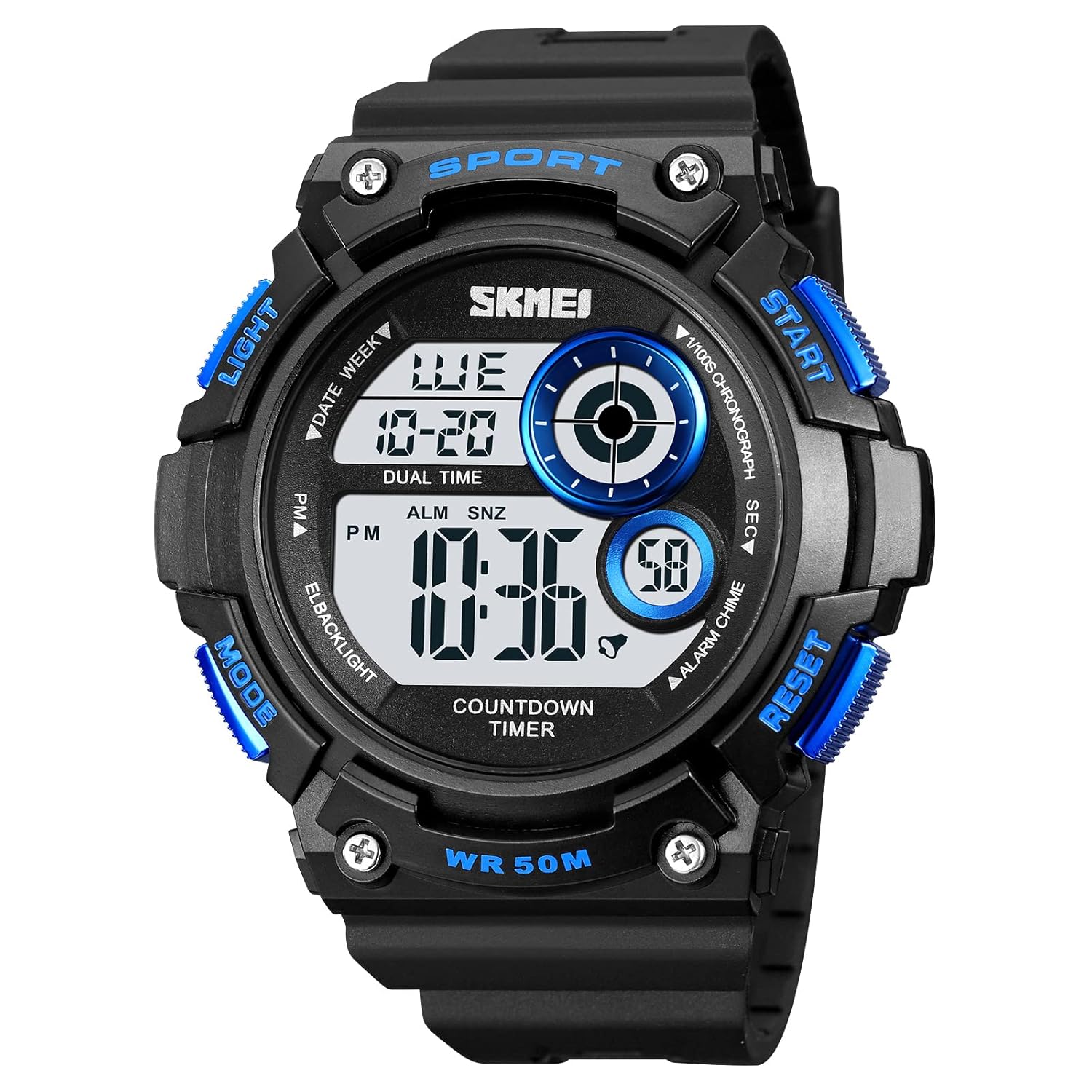 Buy SKMEI Men Sports LED Watches Digital Military Watch Date Calendar ...