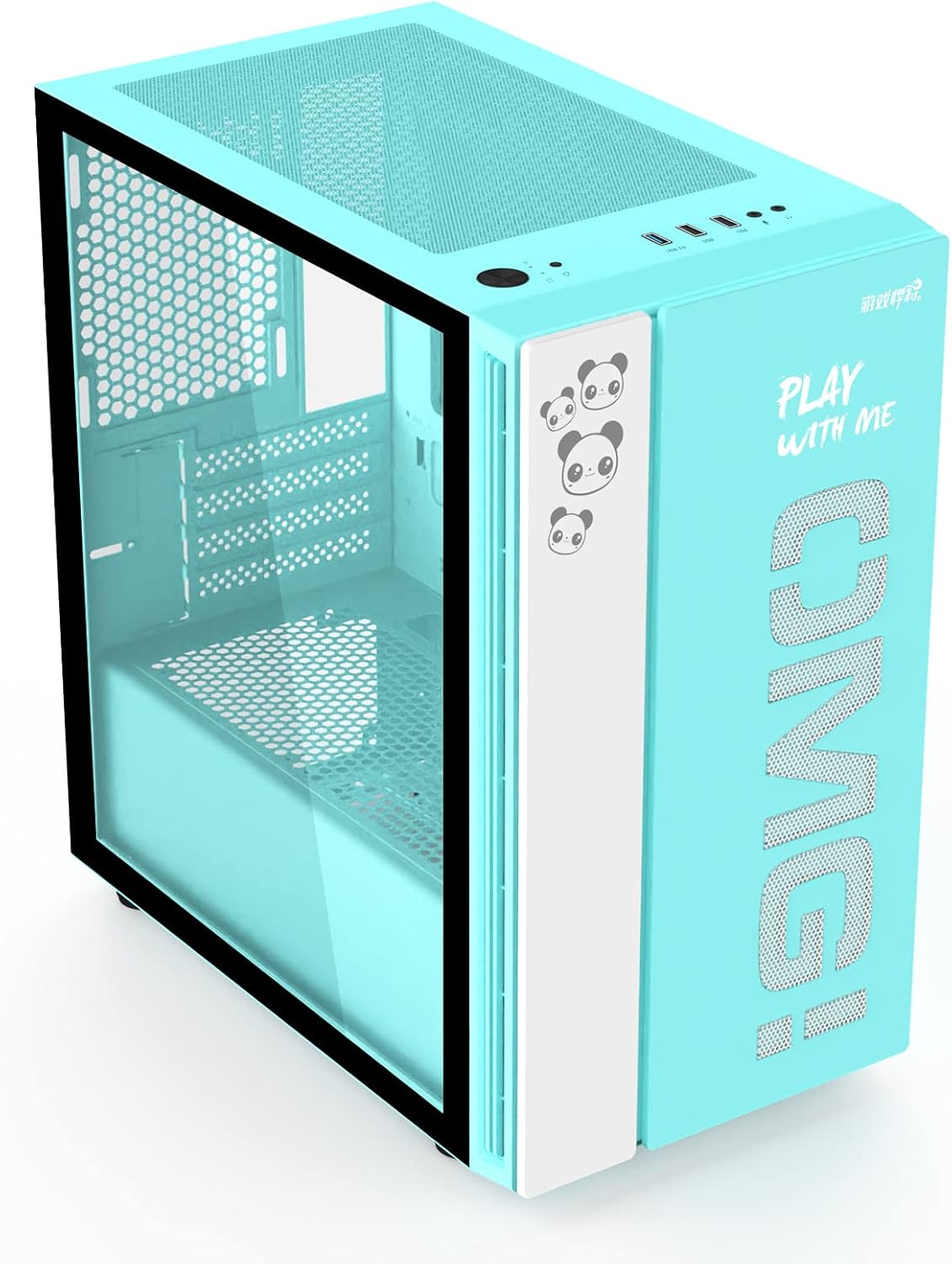 SZD OMG Micro-ATX Tower PC Gaming Case with Magnetic Design Dust Filter ...