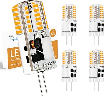 I-SHUNFA G4 LED Bulbs,12V 2W 150LM Warm White 3000K No-Dimmable 10W 15W 20W Halogen G4 Lamp ...