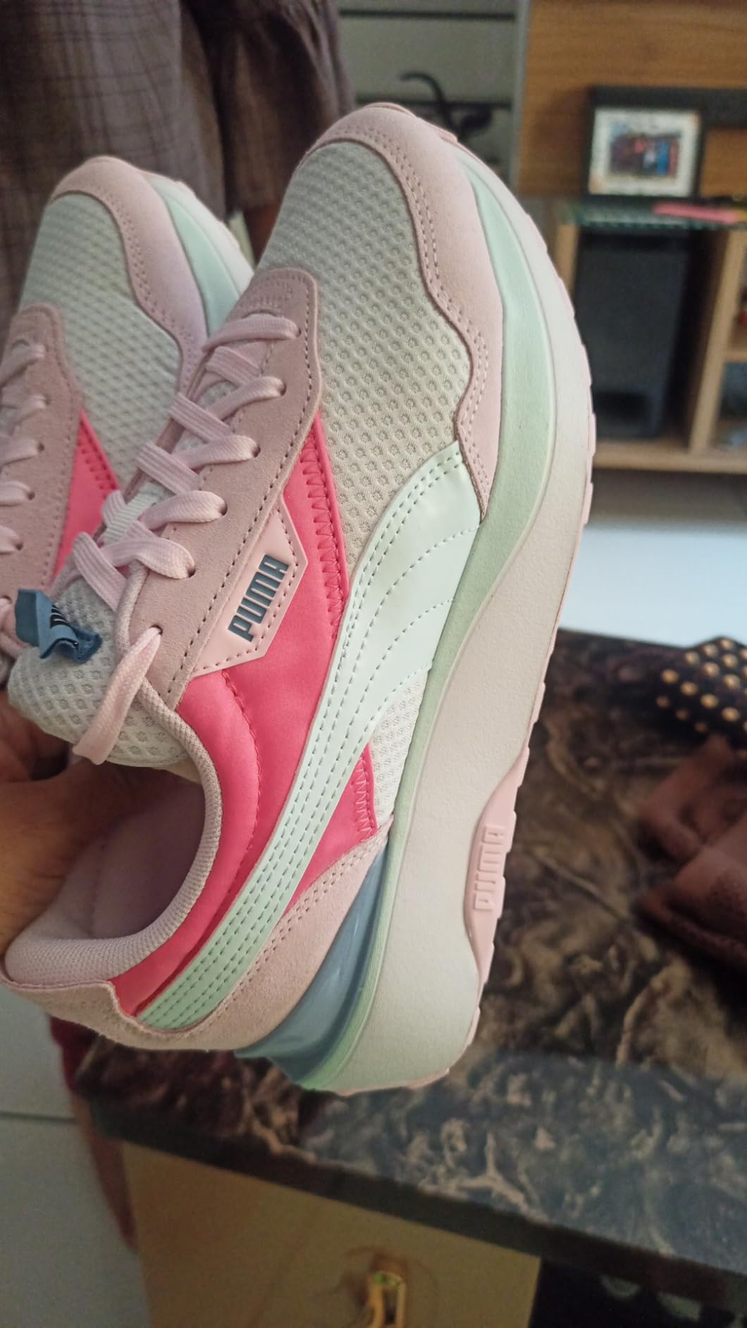 Puma Girls Cruise Rider Peony Jr Astro Red-Alpine Snow-White Sneaker ...