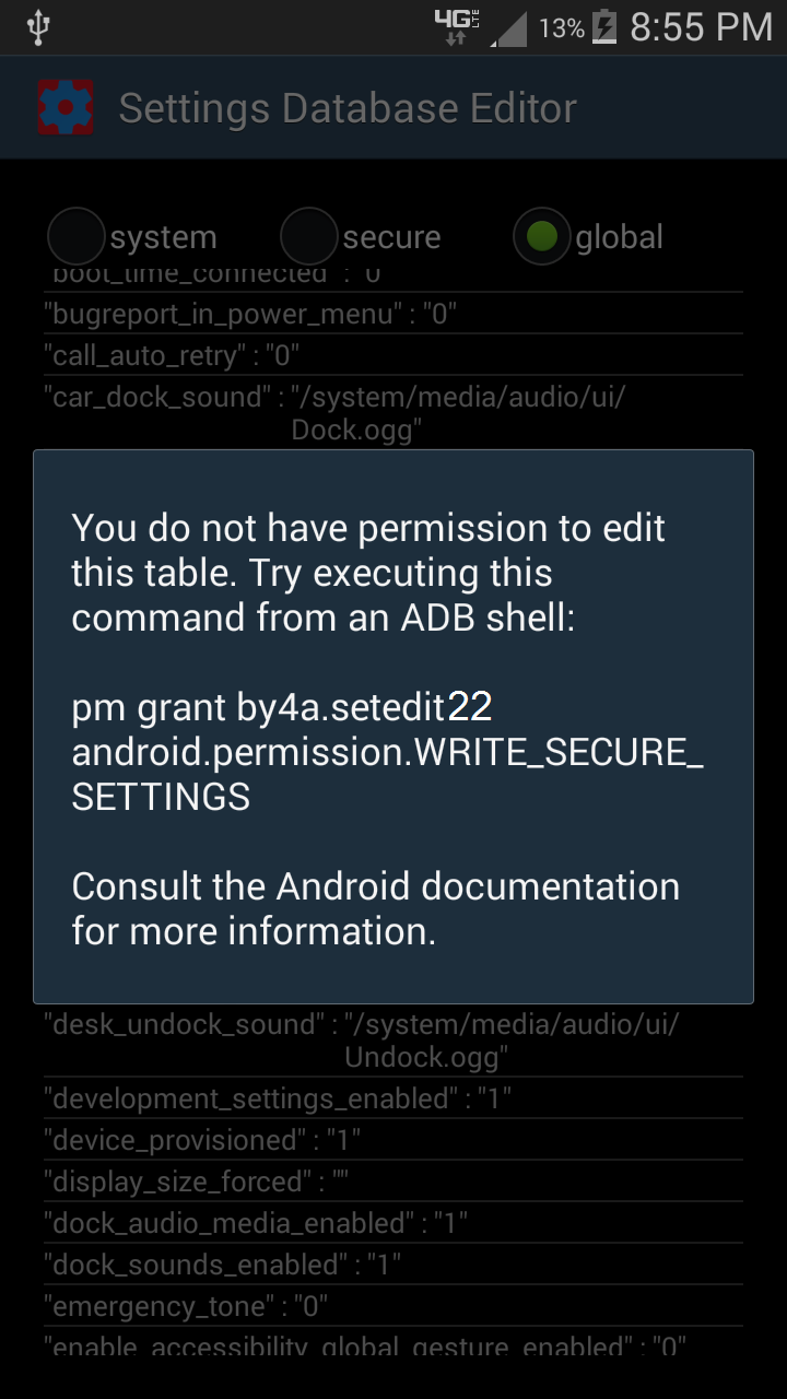 Settings Database Editor - App on Amazon Appstore