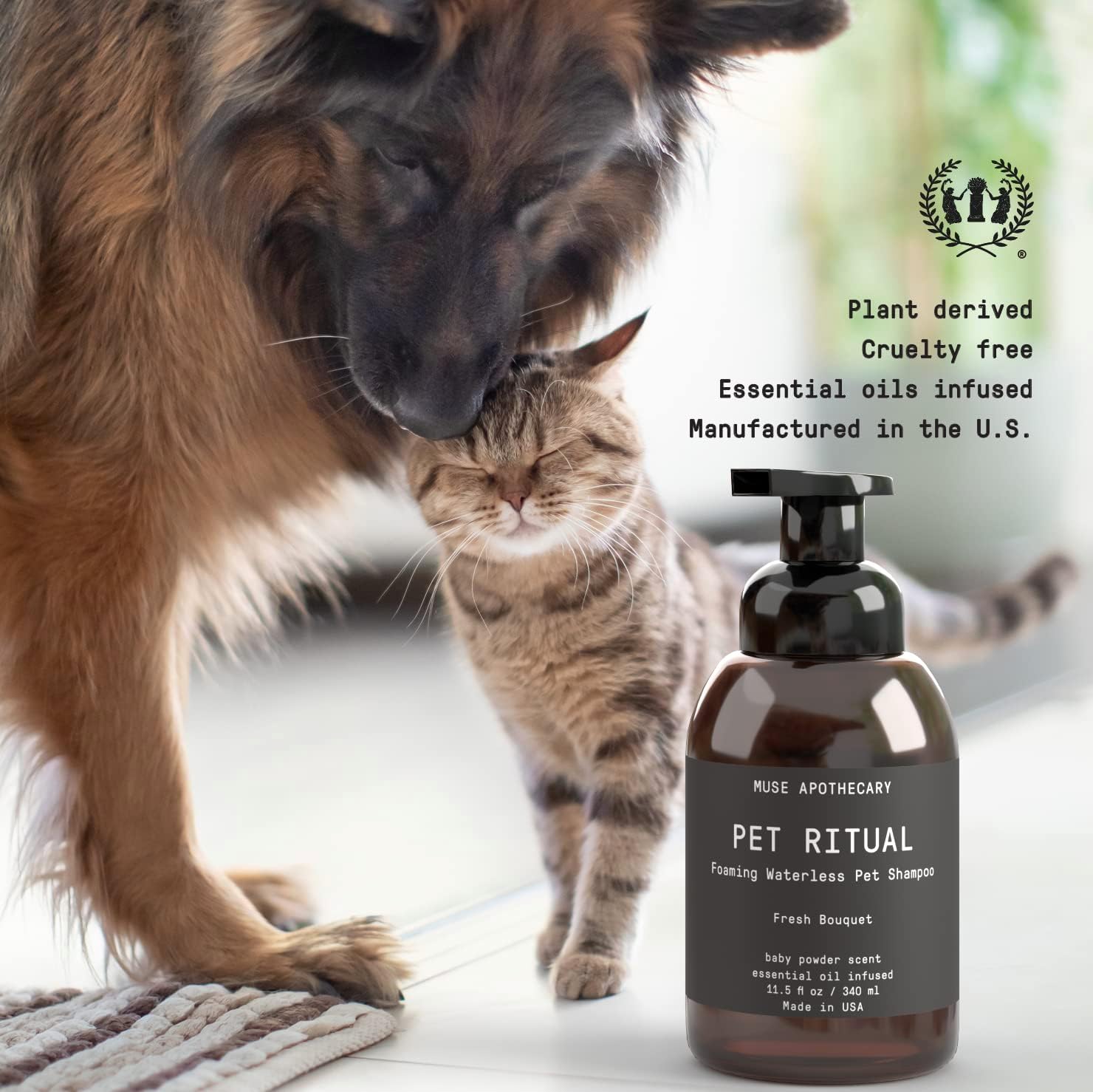 Muse Apothecary Pet Ritual – Champú espumoso sin agua para perros ...