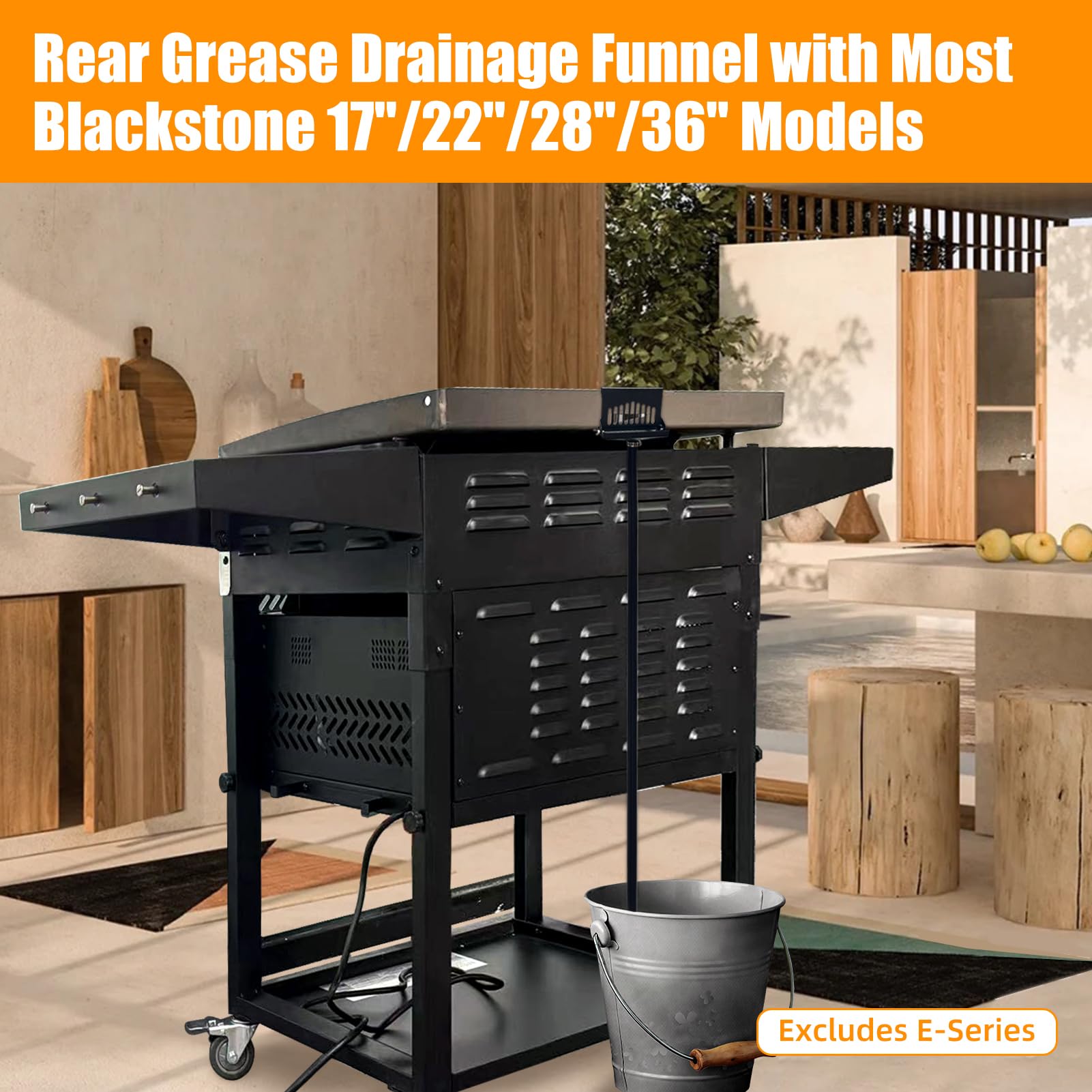 Snapklik.com : Rear Grease Drainage Funnel For Blackstone - Grease ...