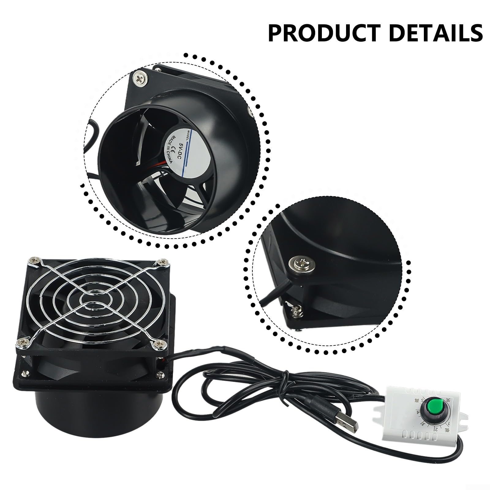 Portable USB Fume Extractor Fan With Adjustable Speed And Pipe Duct For ...
