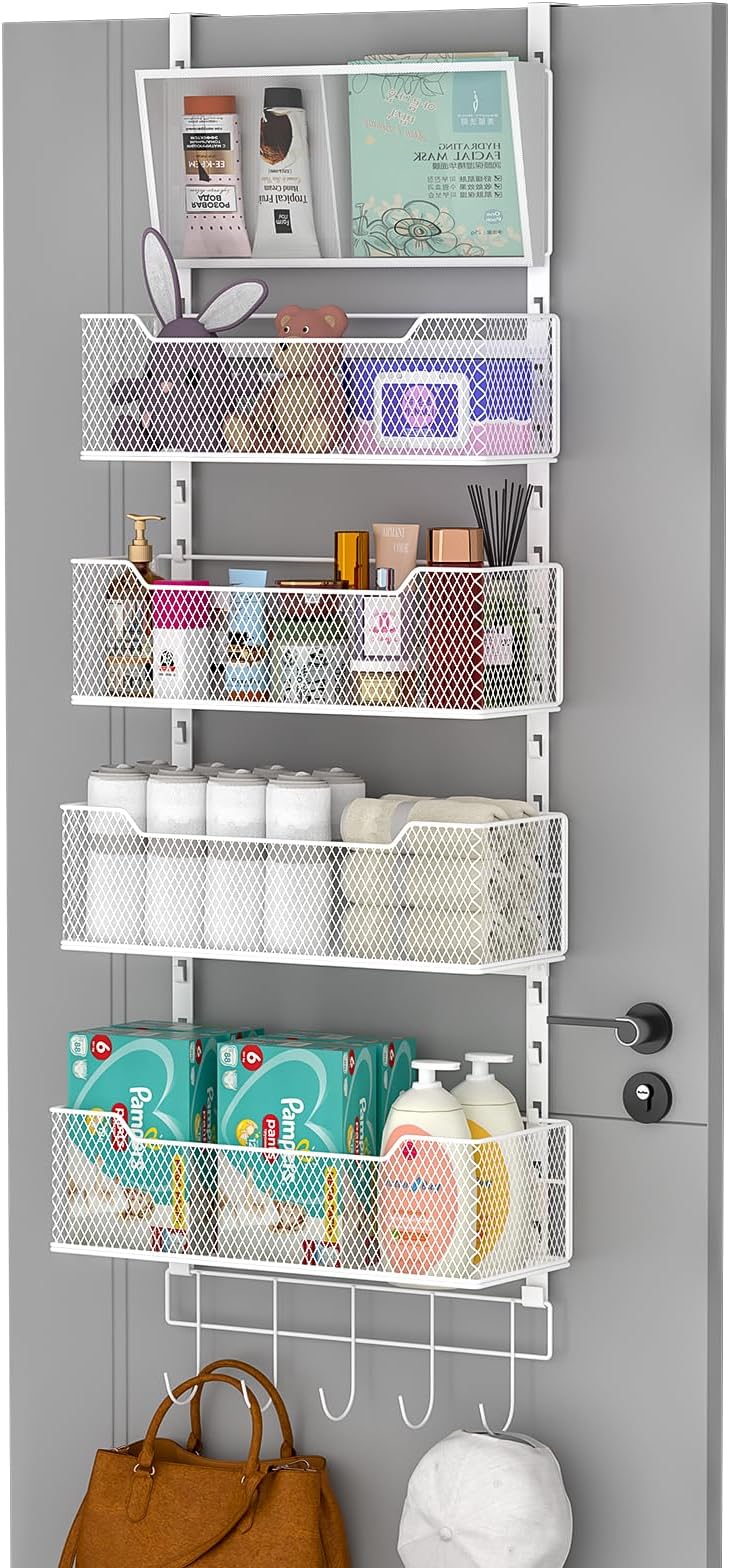 Amazon.com: Hongtamoya Adjustable Over The Door Organizer, Hanging Door ...