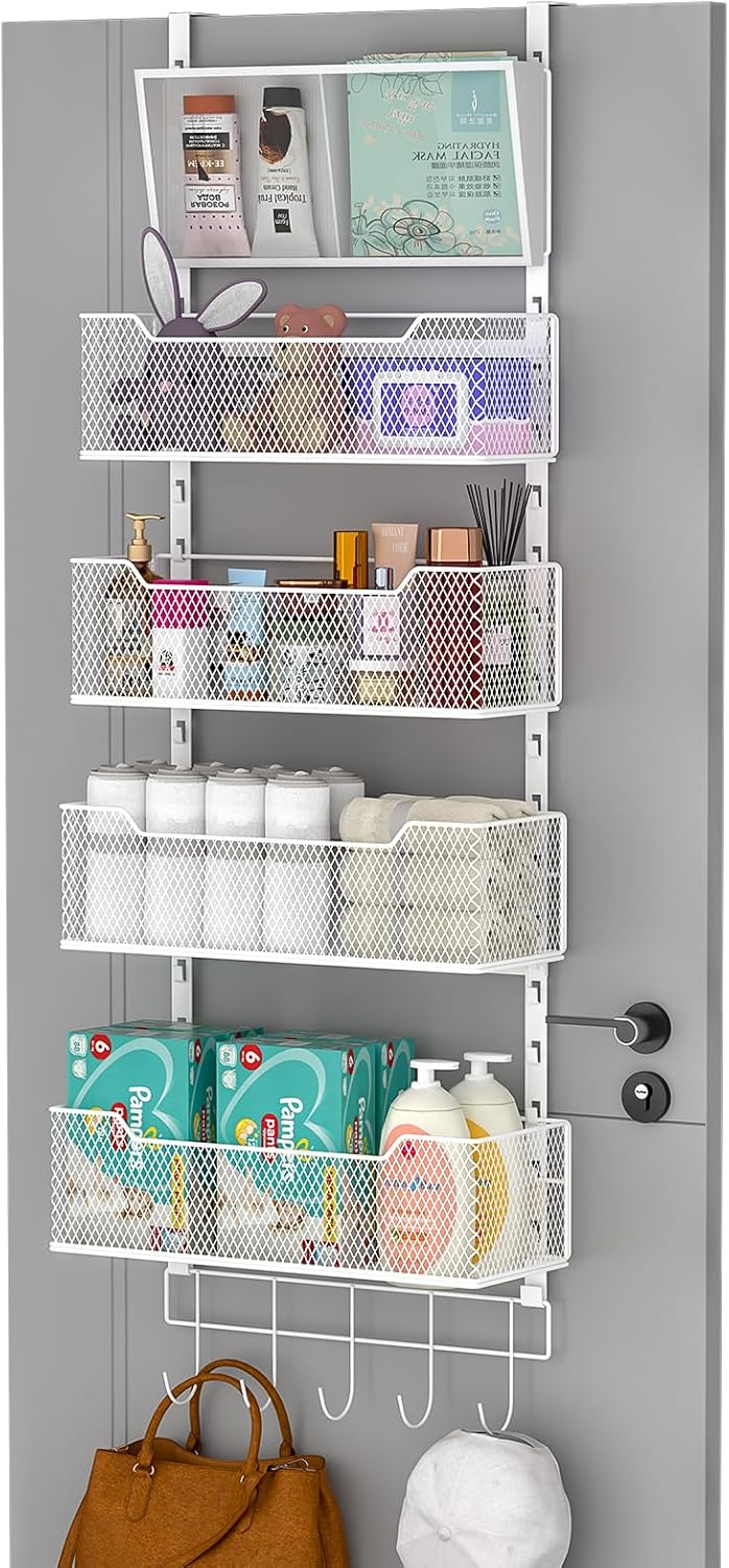 Amazon.com: Hongtamoya Adjustable Over The Door Organizer, Hanging Door ...