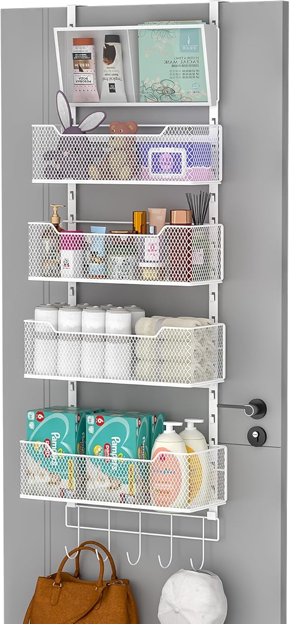 Amazon.com: Hongtamoya Adjustable Over The Door Organizer, Hanging Door ...
