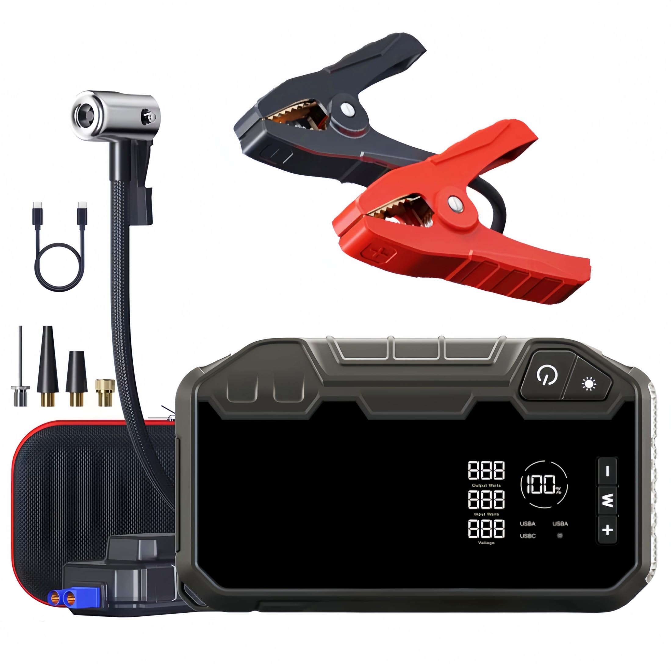 Amazon.com: 12V Jump Starter, 2400 Amp, 88.8WH Portable Power Bank for ...