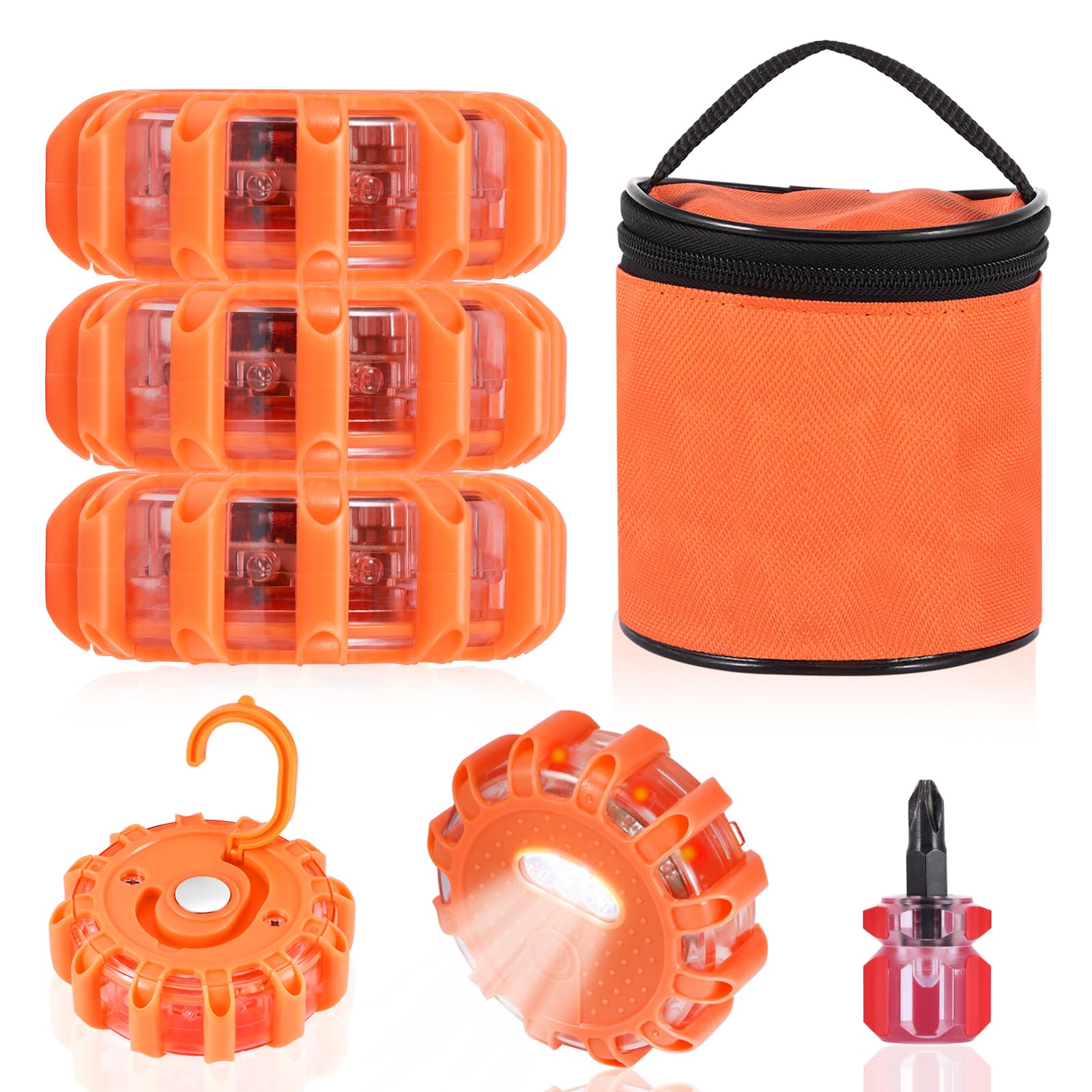 Amazon.com: 3 Pack LED Road Flares Emergency Lights - Roadside Safety ...