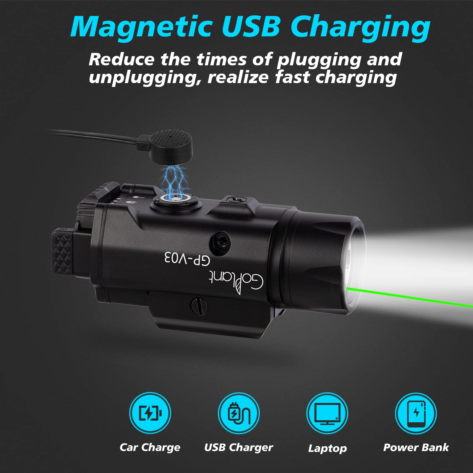 GOPLANT 1500 Lumens LED Weapo...B0BRHCTD1B | Encarguelo.com