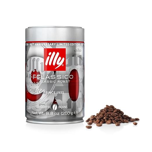 Amazon.com : Illy Classico Whole Bean Coffee Medium Roast 90th ...