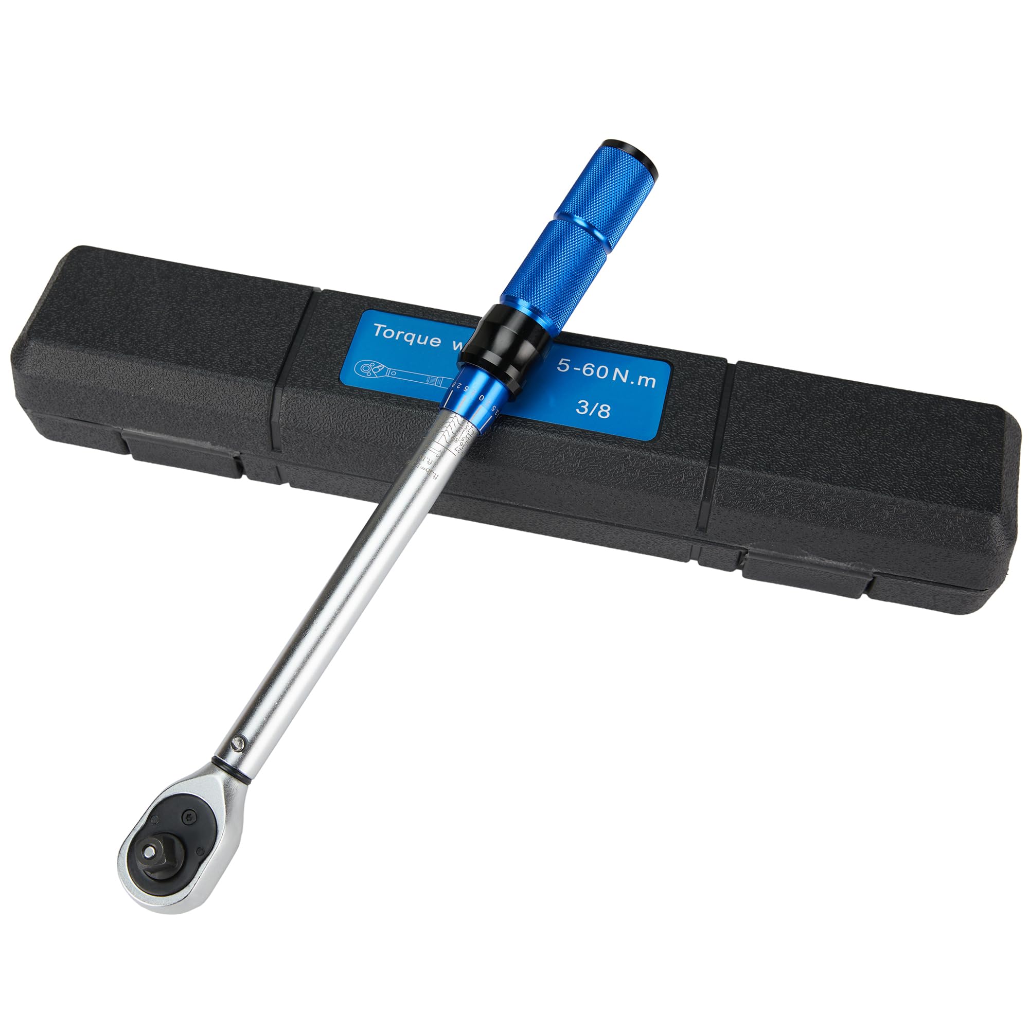 Beslands Torque Wrench 3/8 Inch, 5-60 Nm Drive Click Torque Wrench ...
