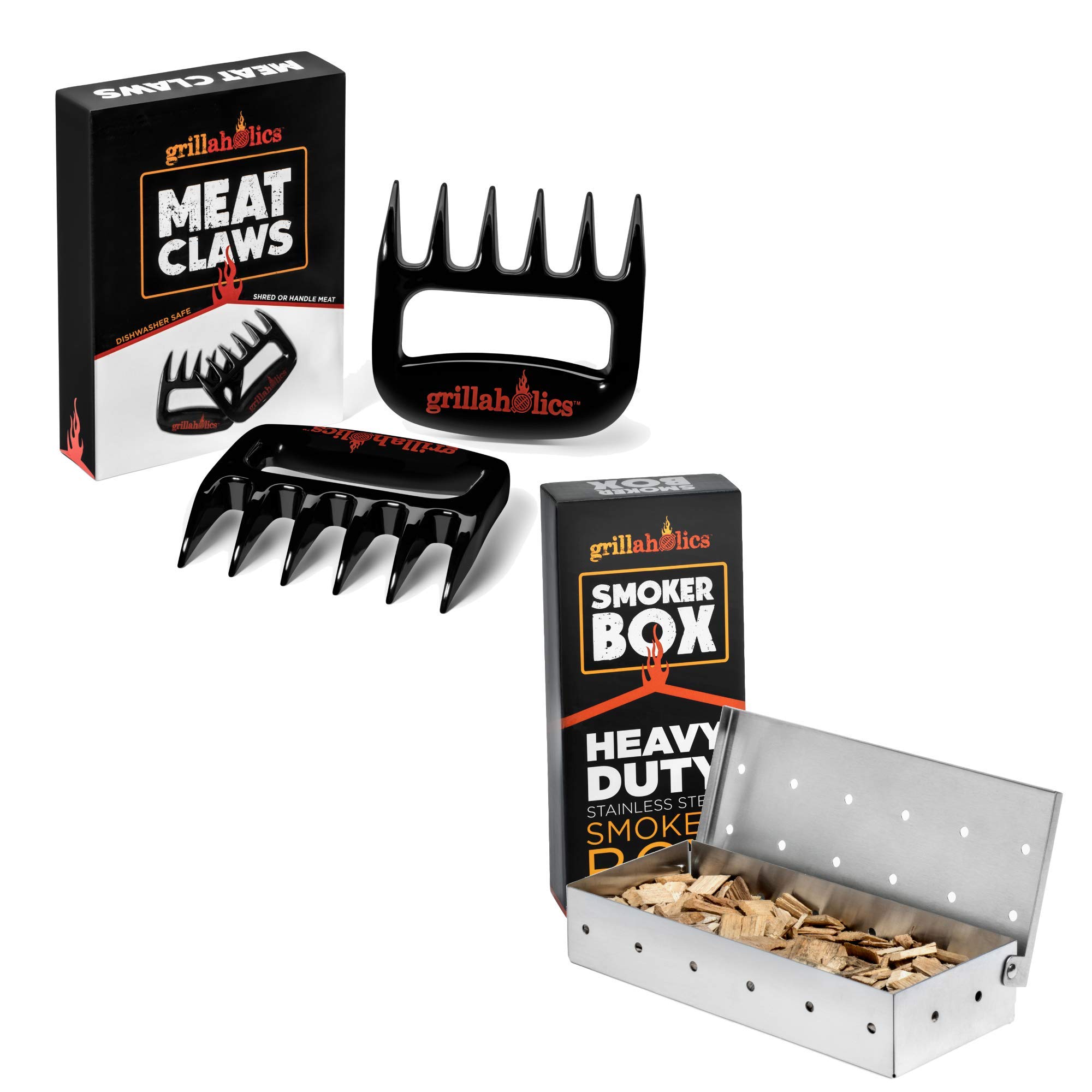 Amazon.com: Grillaholics Meat Shredding Claws + Gas Grill Smoker Box ...