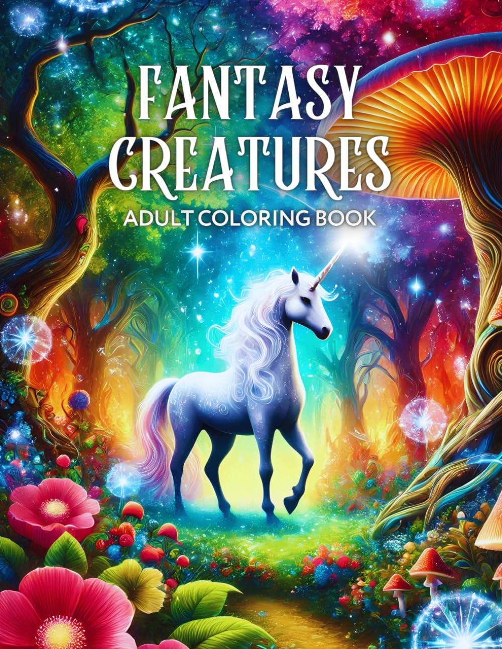 Amazon.com: Fantasy Creatures Adult Coloring Book: Relaxation and ...