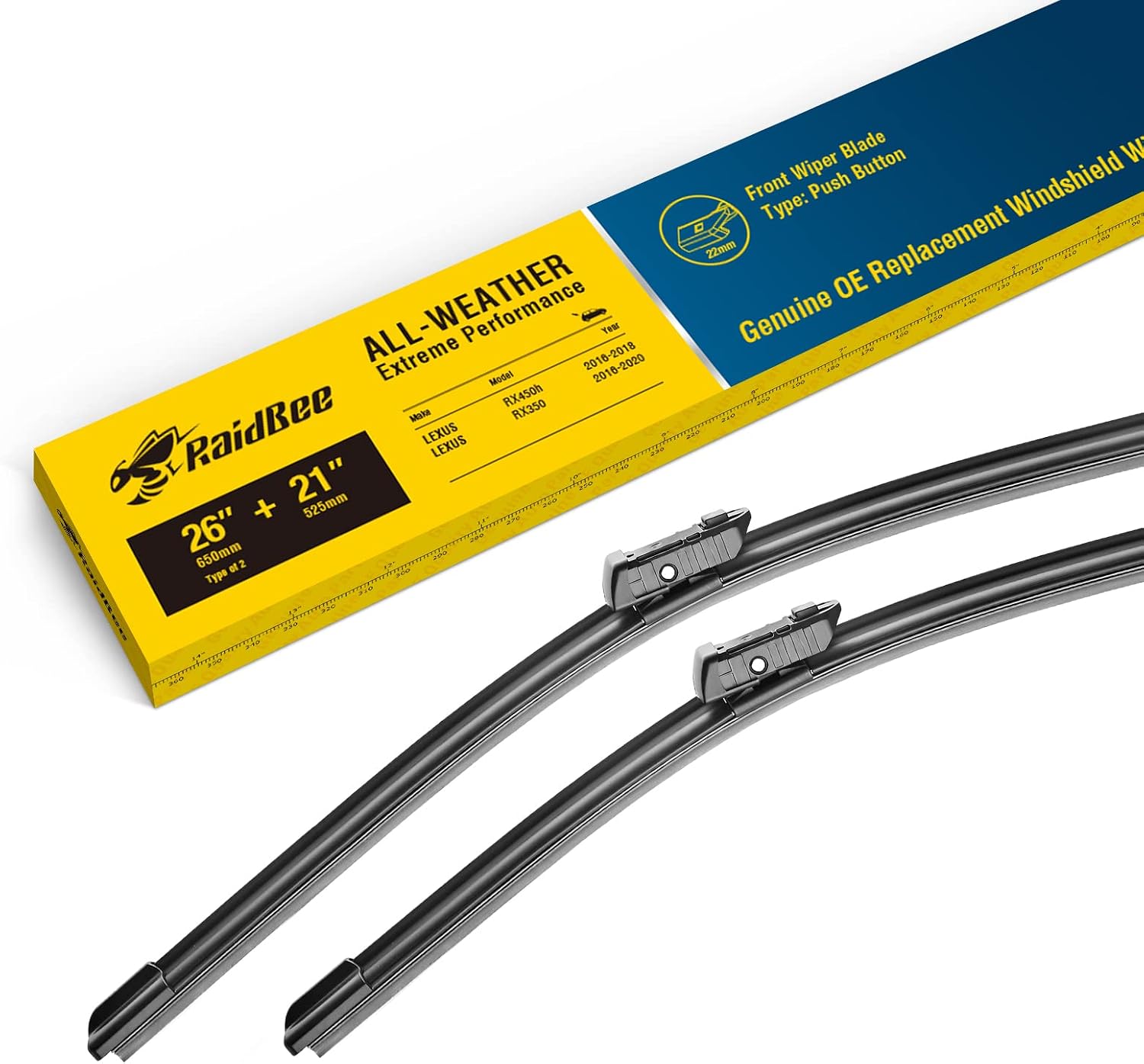 Amazon.com: 3 Wiper Blades 2621 Wipers Replacement for 2016-2018 Lexus ...