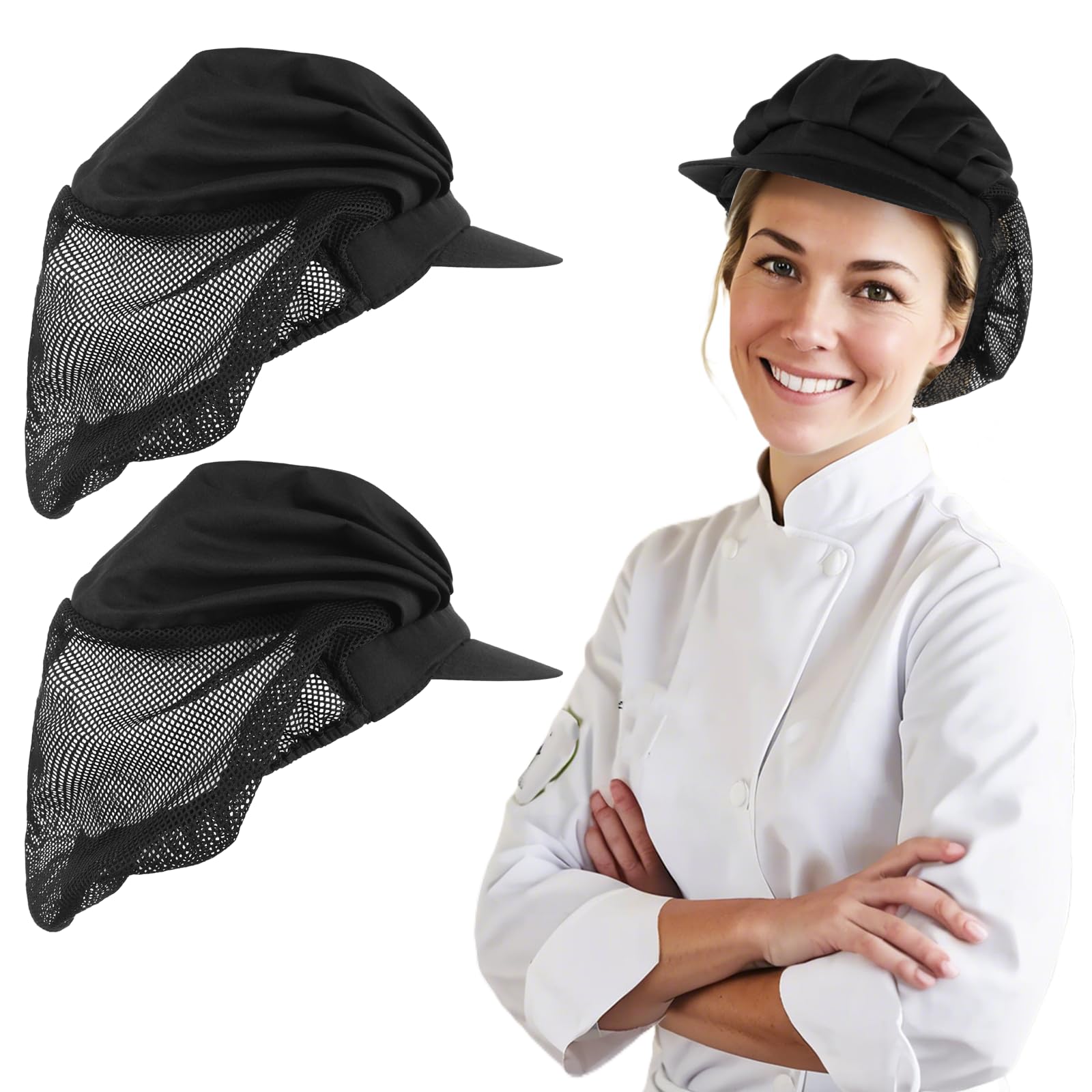 Amazon.com: 2 PCS Chef Hats, Kitchen Baker Cooking Chef Cap, Food ...