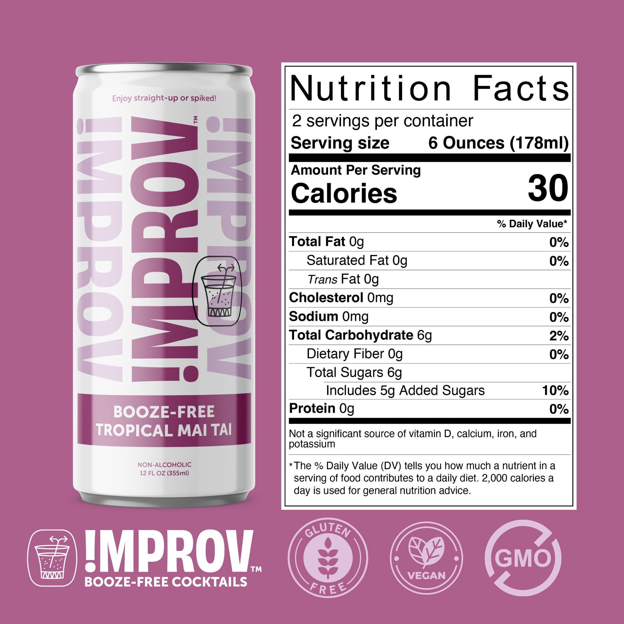 Snapklik.com : IMPROV Booze-Free Cocktails, 12oz Non-Alcoholic Beverage ...