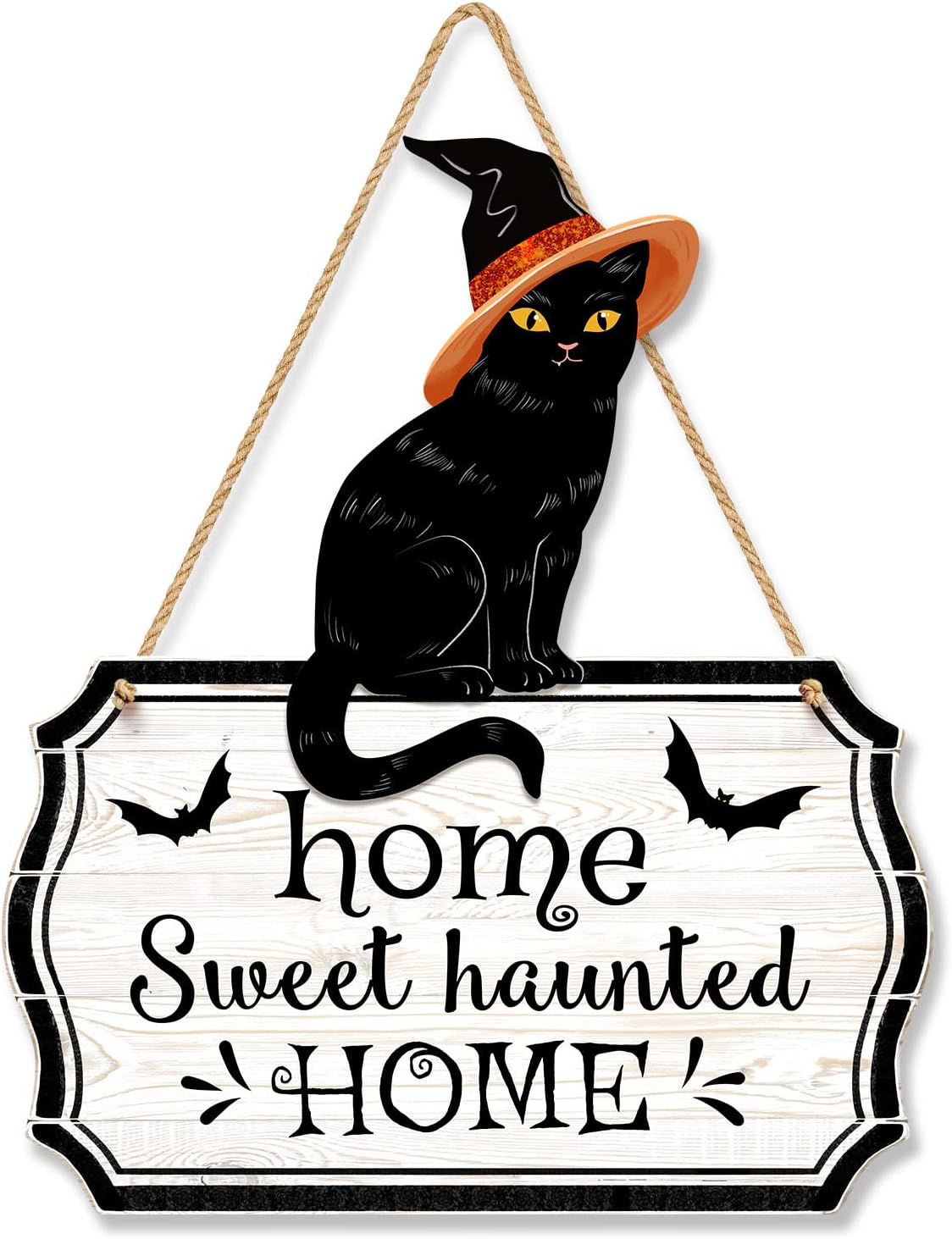 Amazon.com : Halloween Decorations Funny Home Sweet Haunted Home Wood ...