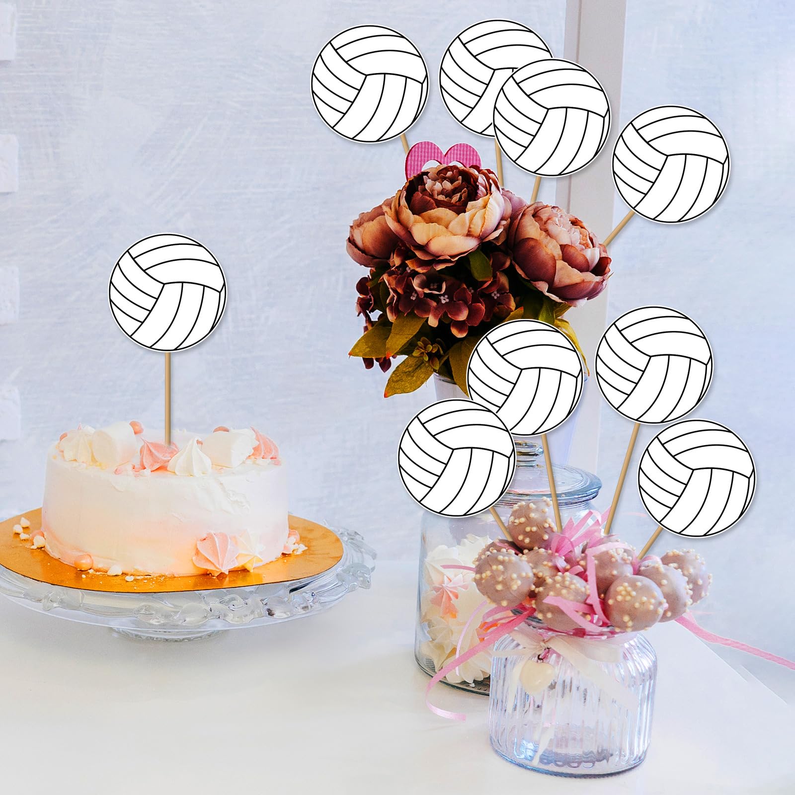 Snapklik.com : 60 PCS Volleyball Cutouts DIY Sport Theme Party ...