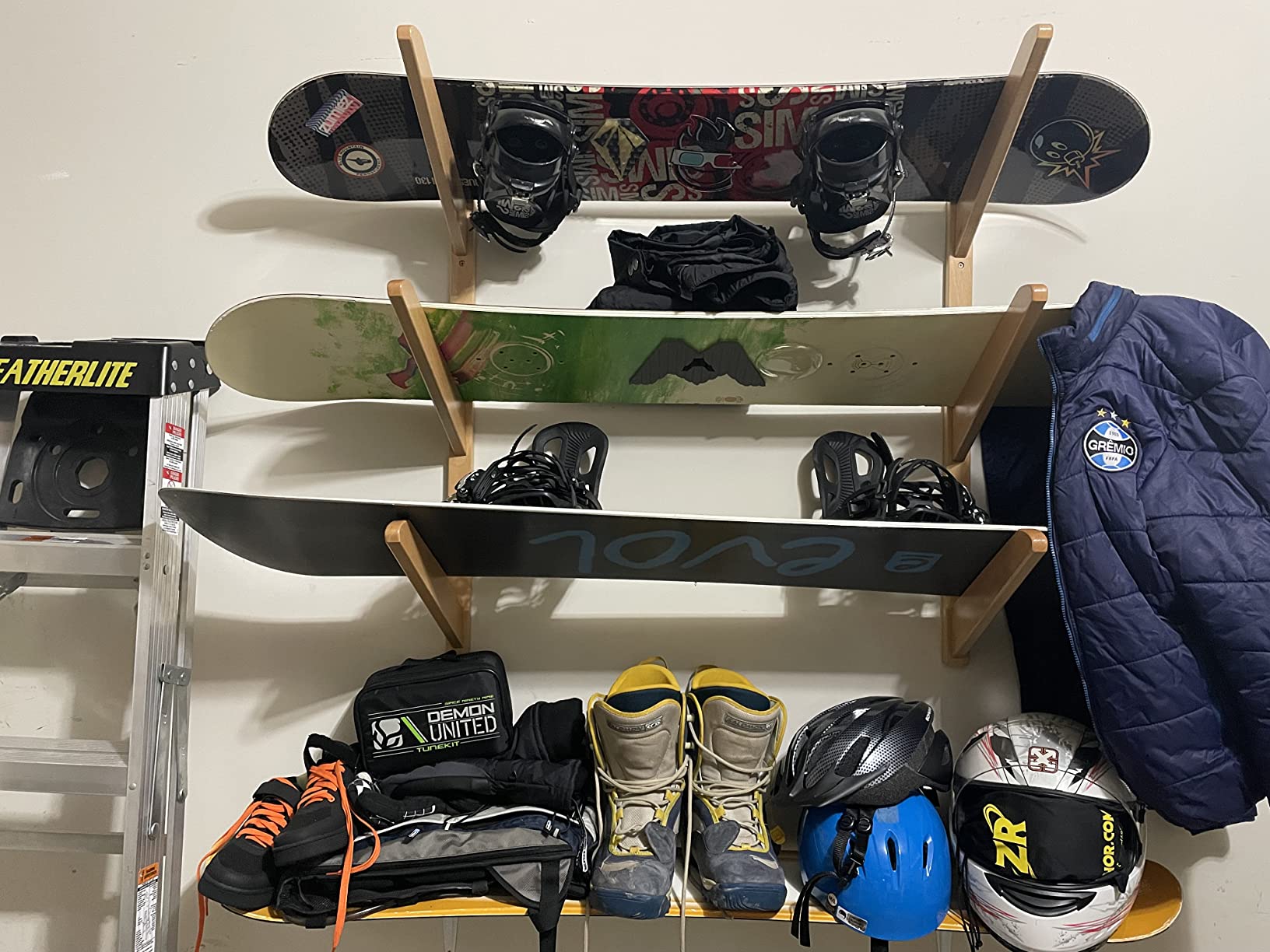 $12/mo - Finance StoreYourBoard Timber Snowboard Wall Rack, Holds 3 ...