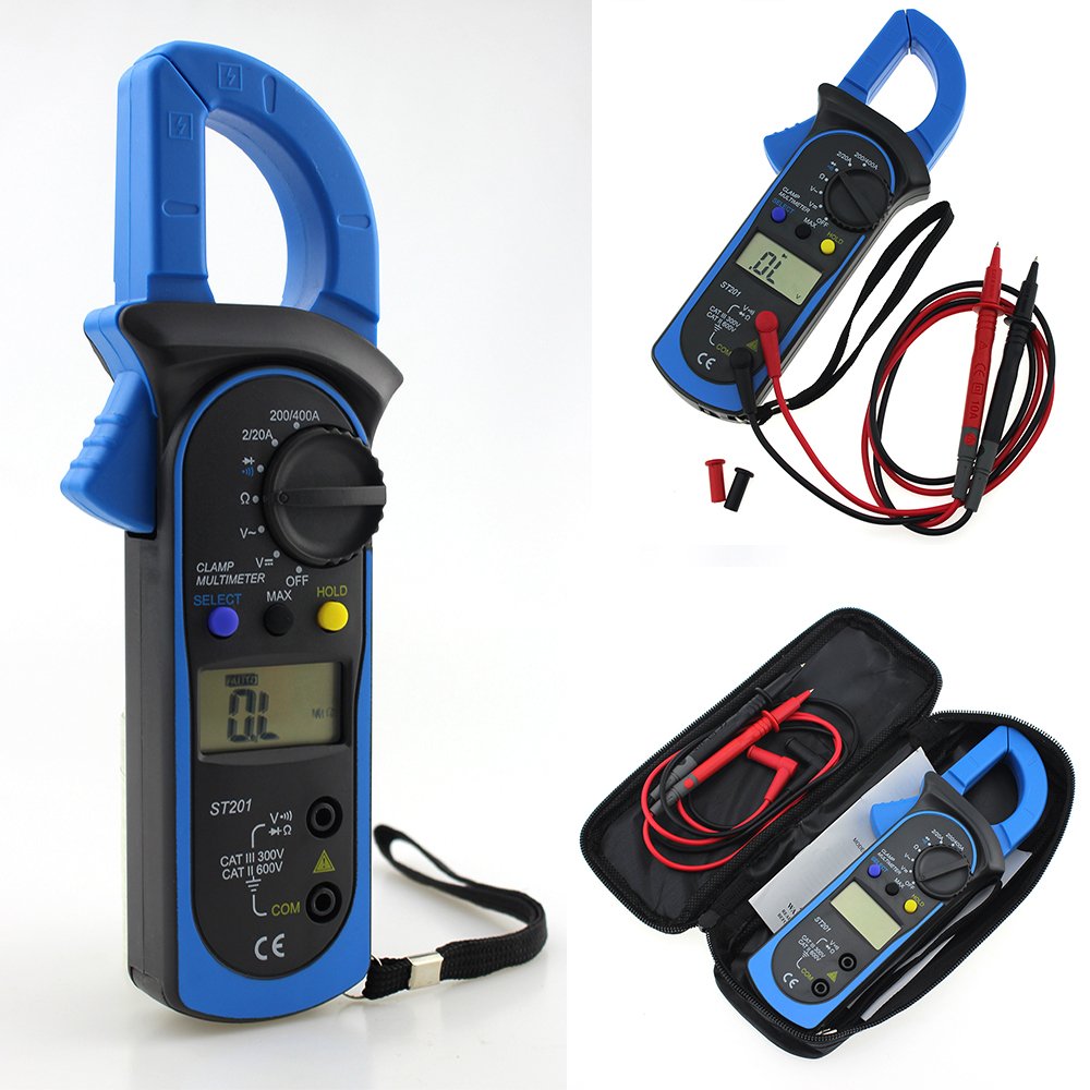 Clamp Ammeter,Digital Clamp Multimeter Auto Ranging Amp Current Voltage ...