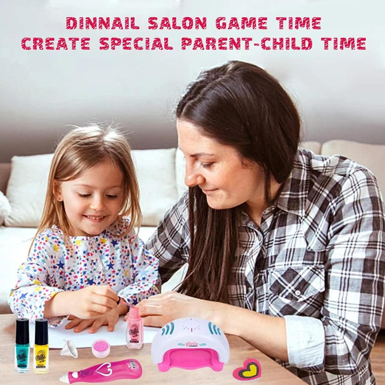 Kid Nail Studio Set Kids Nail Polish Kit Girls Nail Salon Games Kids ...