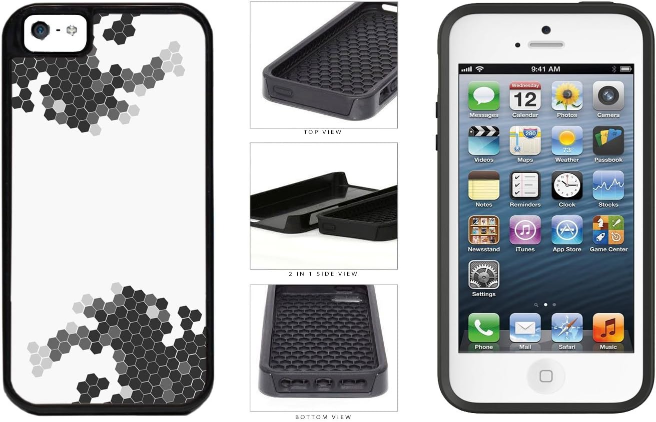 Amazon.com: Black Gray Hexagon Corners With White Background 2-Piece ...