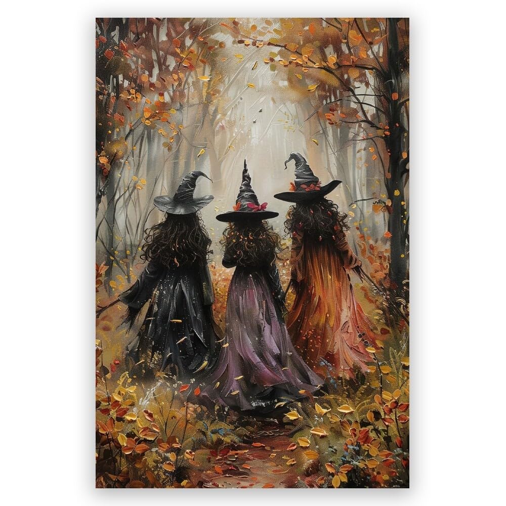 Amazon.com: Generic Horror Halloween Decor Wall Art Print Three Witches ...
