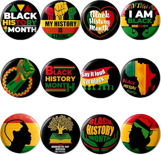 Amazon.com: Black History Month Pins, 24 Pcs Black History Month ...