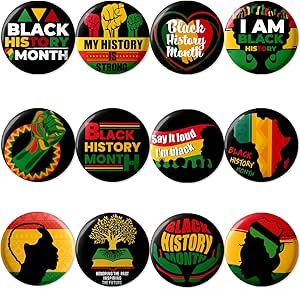Amazon.com: Black History Month Pins, 24 Pcs Black History Month ...