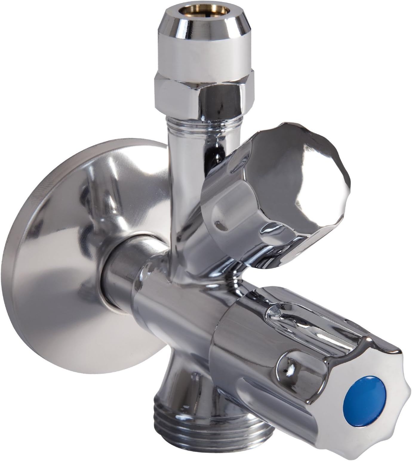 VARIOSAN Kombi-Eckventil 11114, DN 15, 1/2", selbstdichtend, verchromt ...