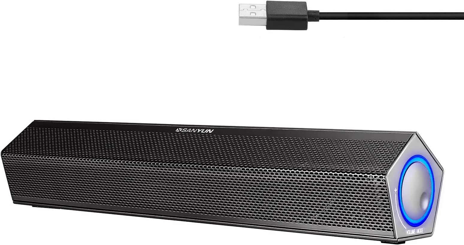 Computer Speakers, Bluetooth Dynamic RGB Laptop Sound Bar, 16W Dual ...