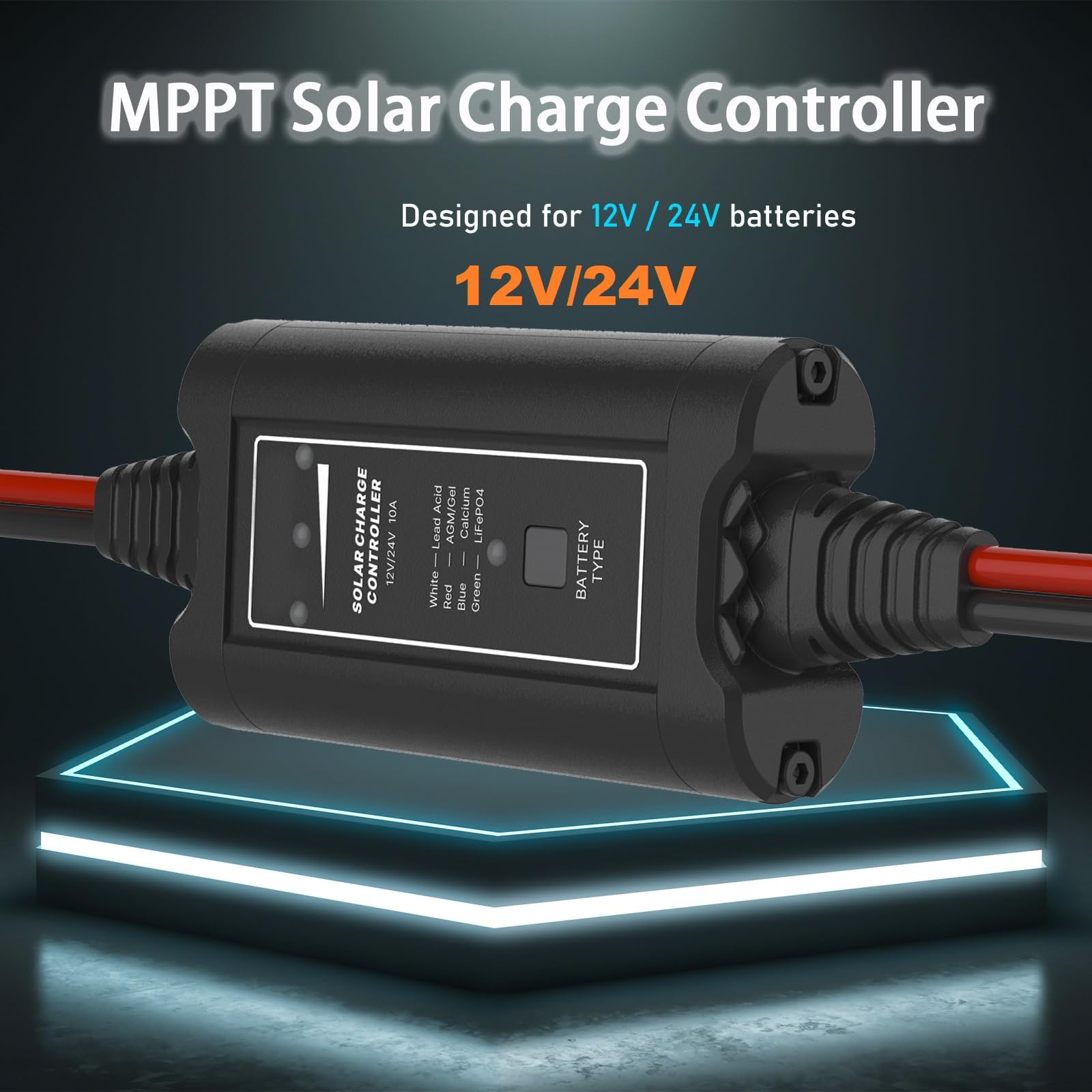 Snapklik.com : 10Amp MPPT Solar Charge Controller 12/24-Volt ...