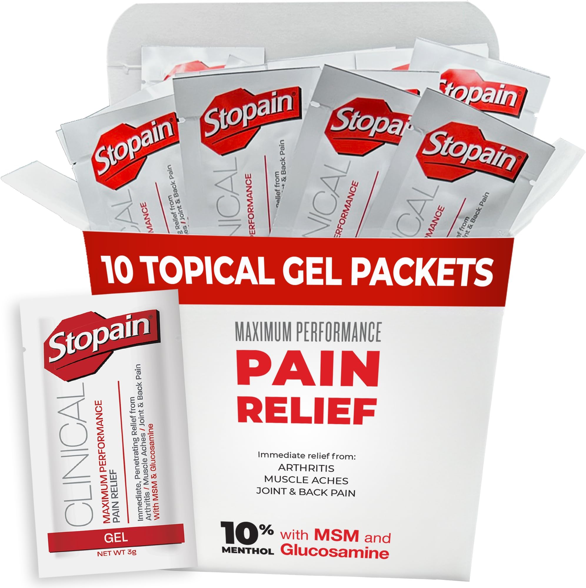 Amazon.com: Stopain Pain Relief Gel 32oz, USA Made, Max Strength Fast ...