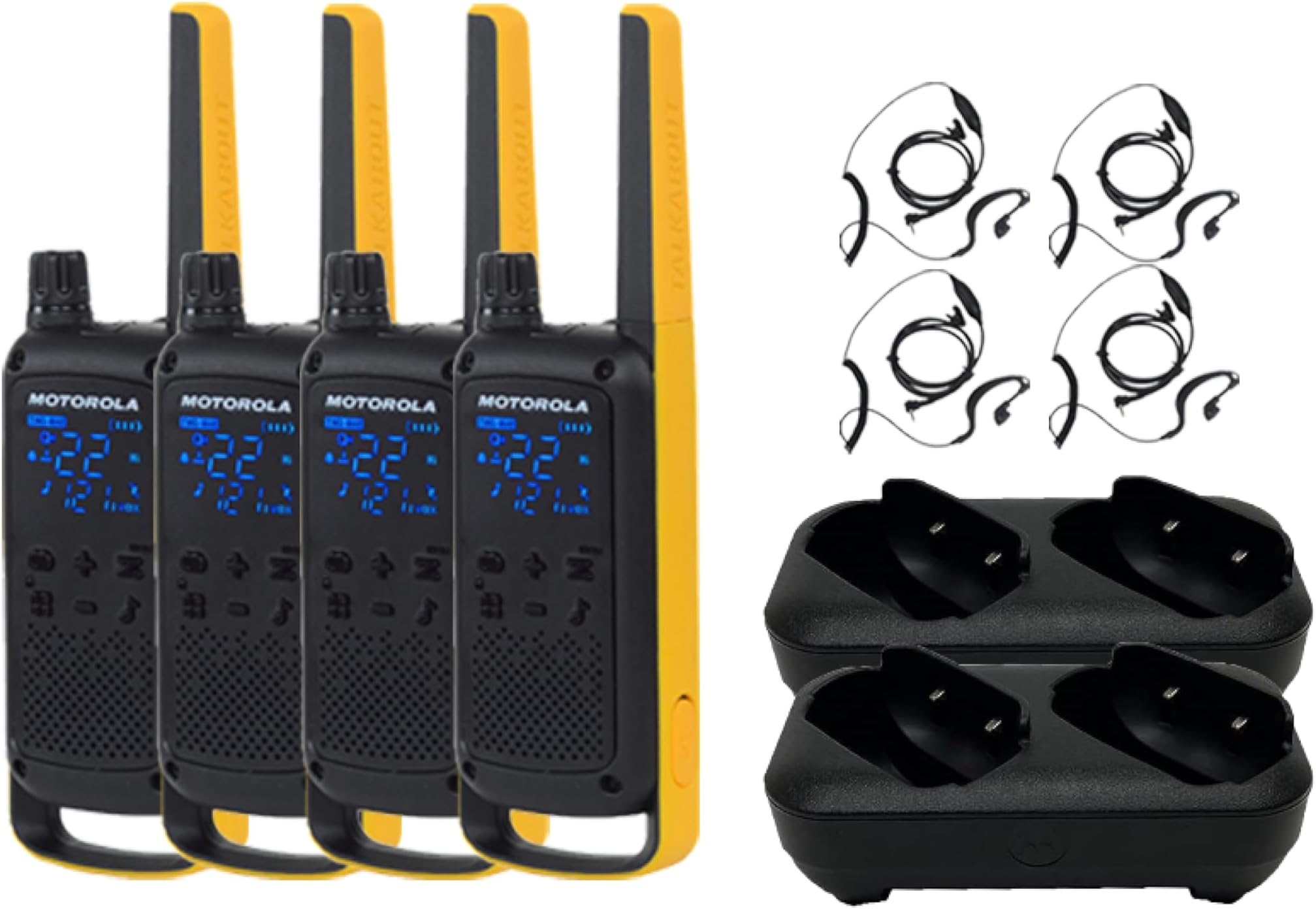Amazon.com: Motorola Talkabout T470 Two Way Radio 4-Pack Walkie Talkies ...