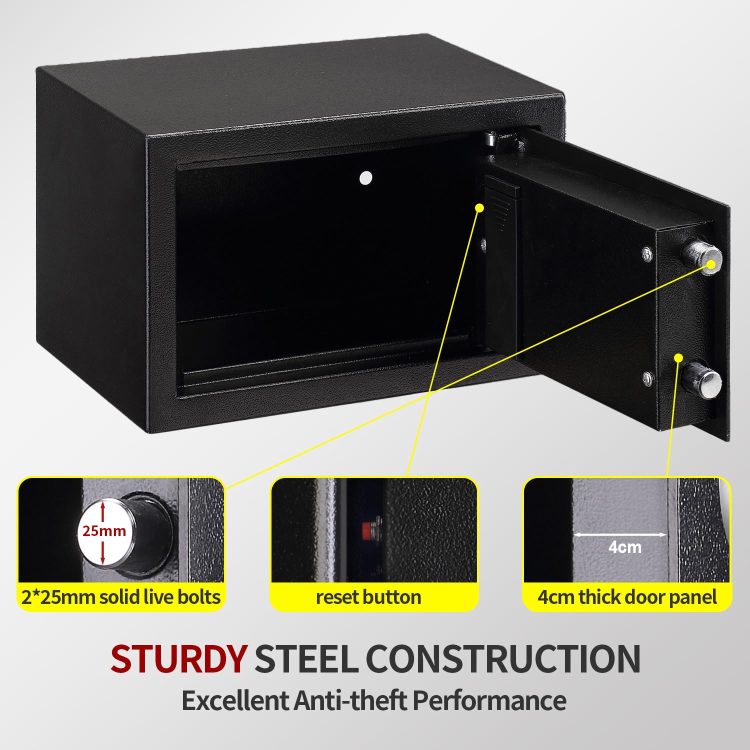 Snapklik.com : RETLLAS Home Safe Fireproof Waterproof,Fireproof Safe