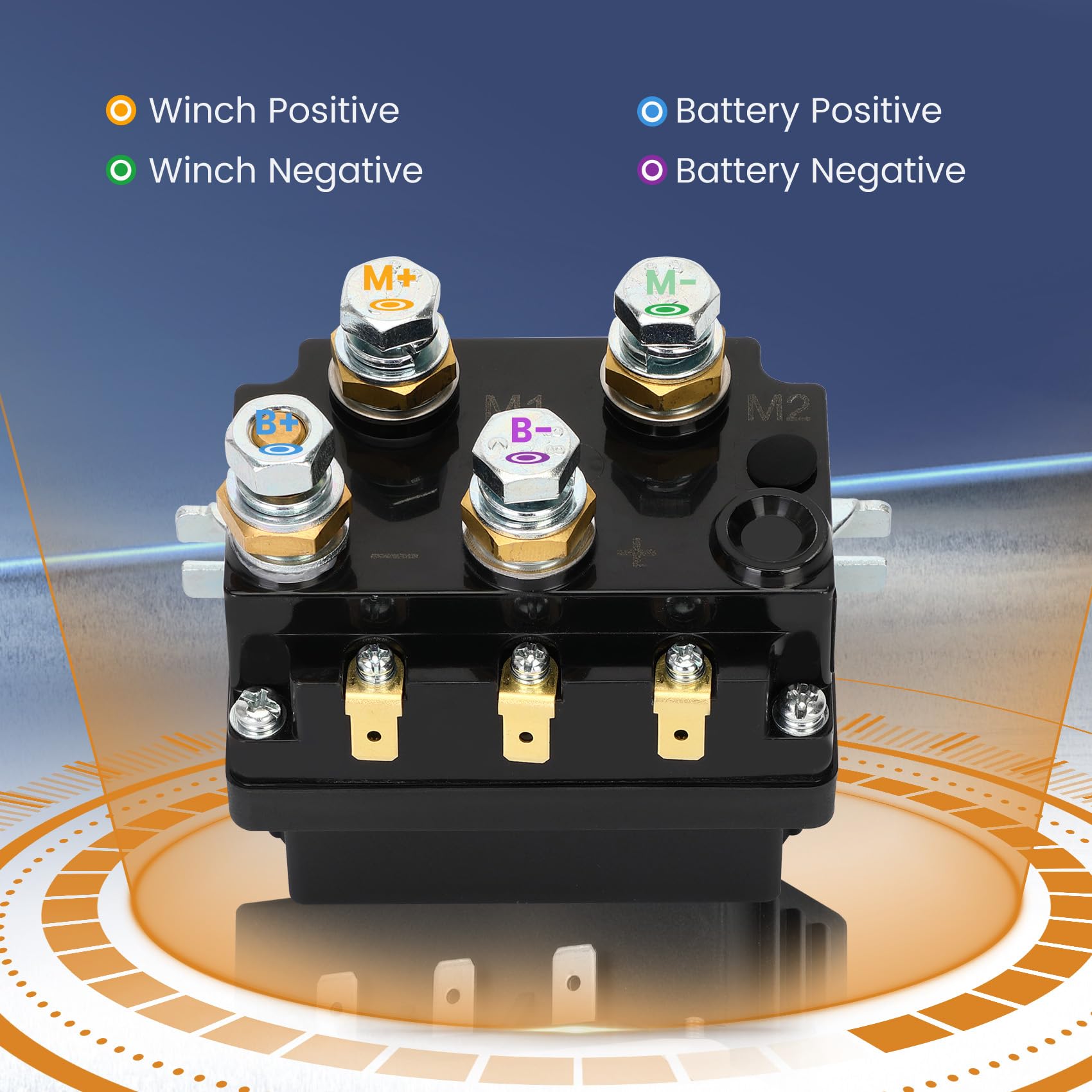 Snapklik.com : 12V 500A Winch Solenoid Contactor Relay Kit