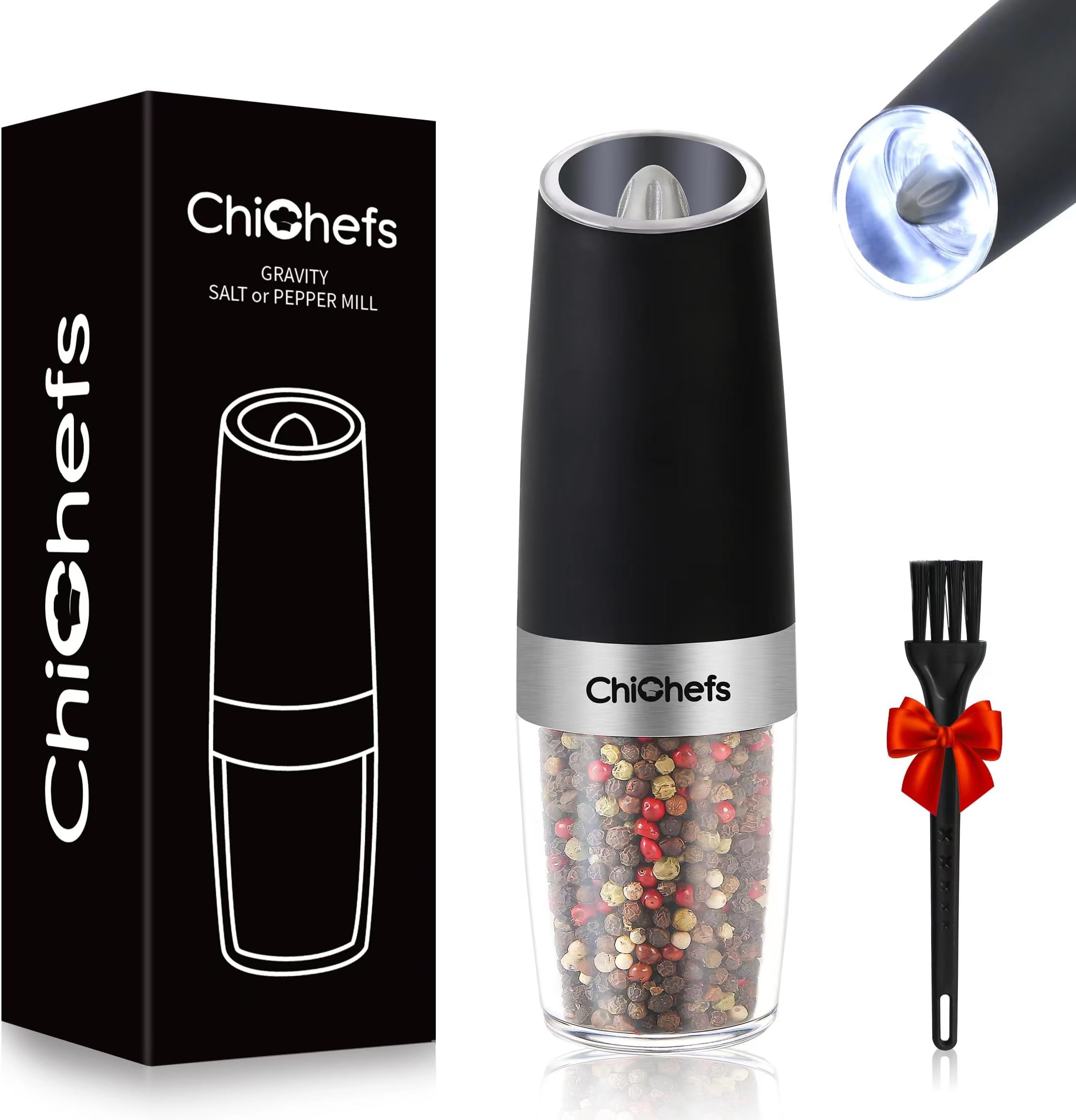 Amazon.com: TickPick Gravity Electric Pepper Grinder and Salt Mill ...