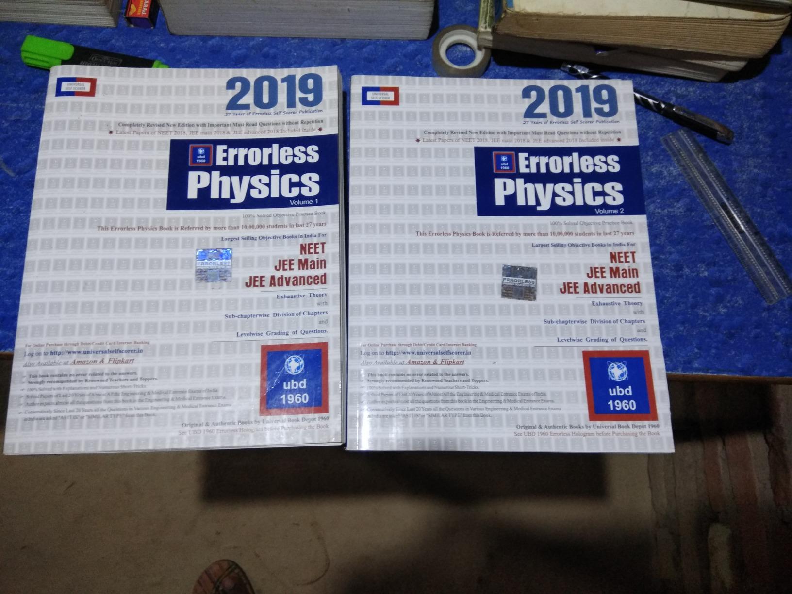 Buy ERRORLESS PHYSICS VOL 1&2(2019) Book Online at Low Prices in India ...